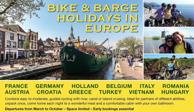 Bike & Barge Holidays In Europe
